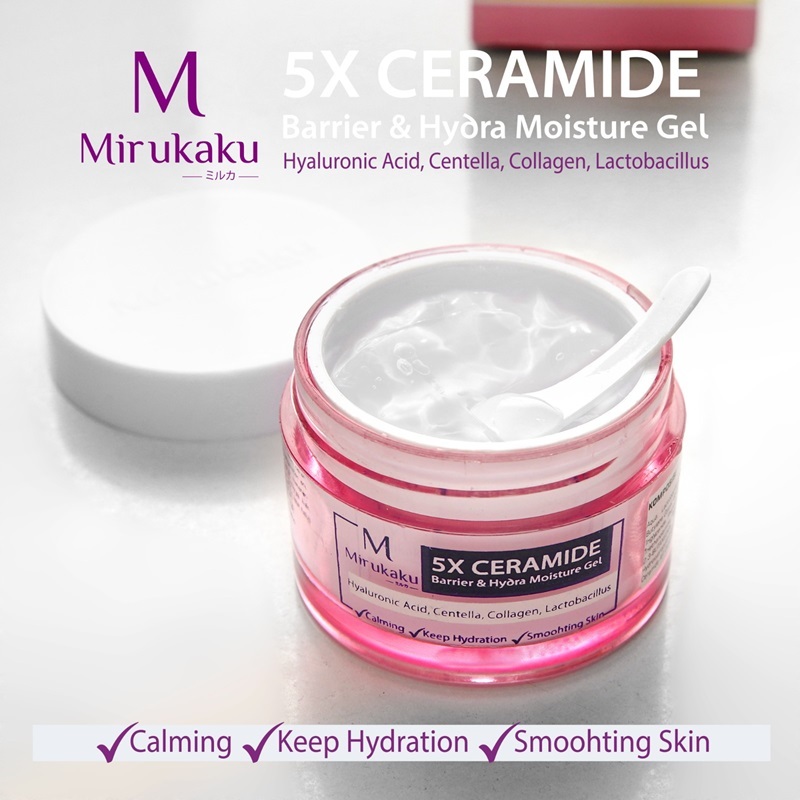 Jual Mirukaku Moisturizer Gel 5 X Ceramide Menjaga Barrier | Shopee ...