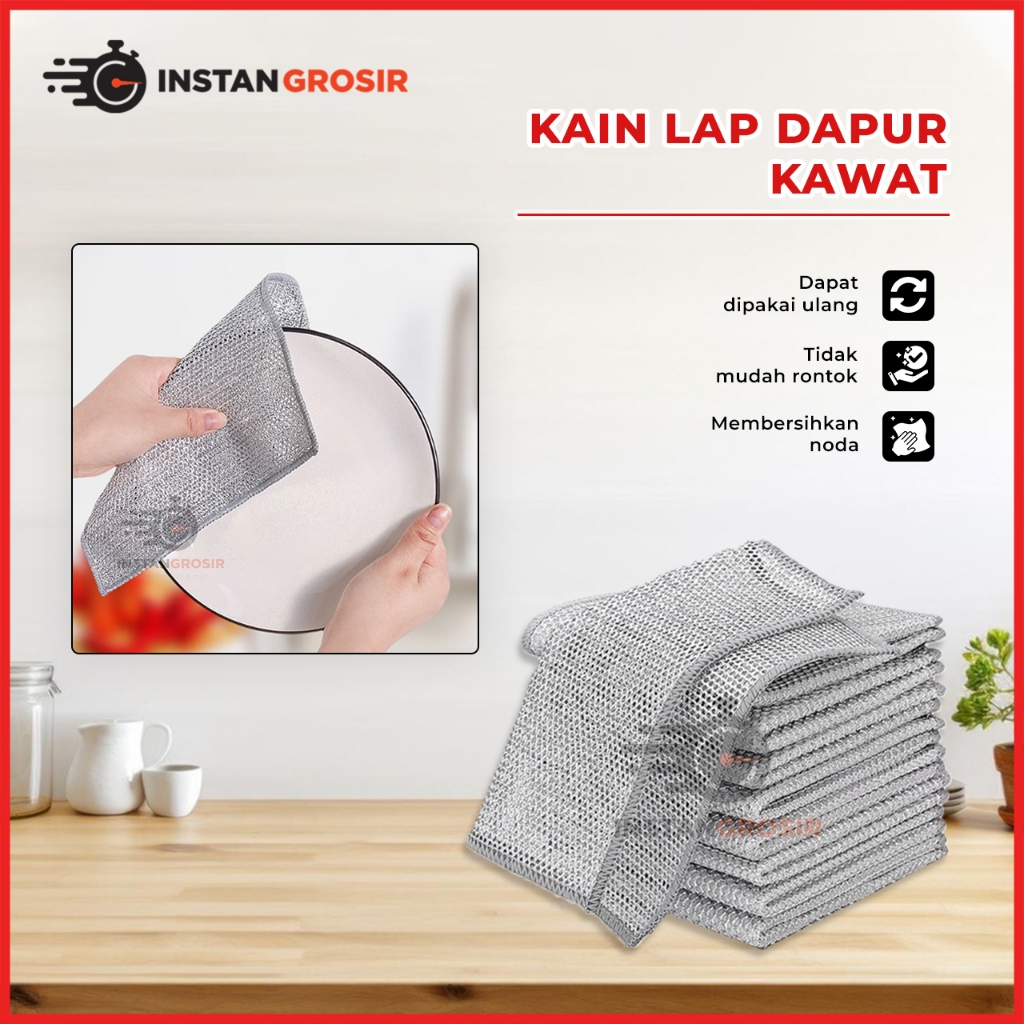 Jual Kain Lap Dapur kawat pencuci piring mencuci panci kainlap ...