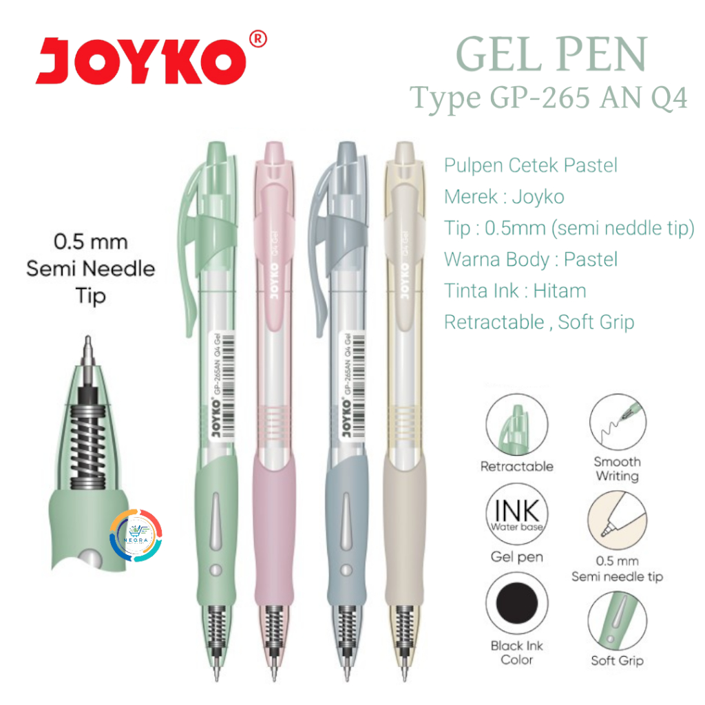 Jual Joyko Gel Pen Pulpen Pena GP-265AN Q4 Gel 0.5 mm | @ 1Pcs | Shopee Indonesia