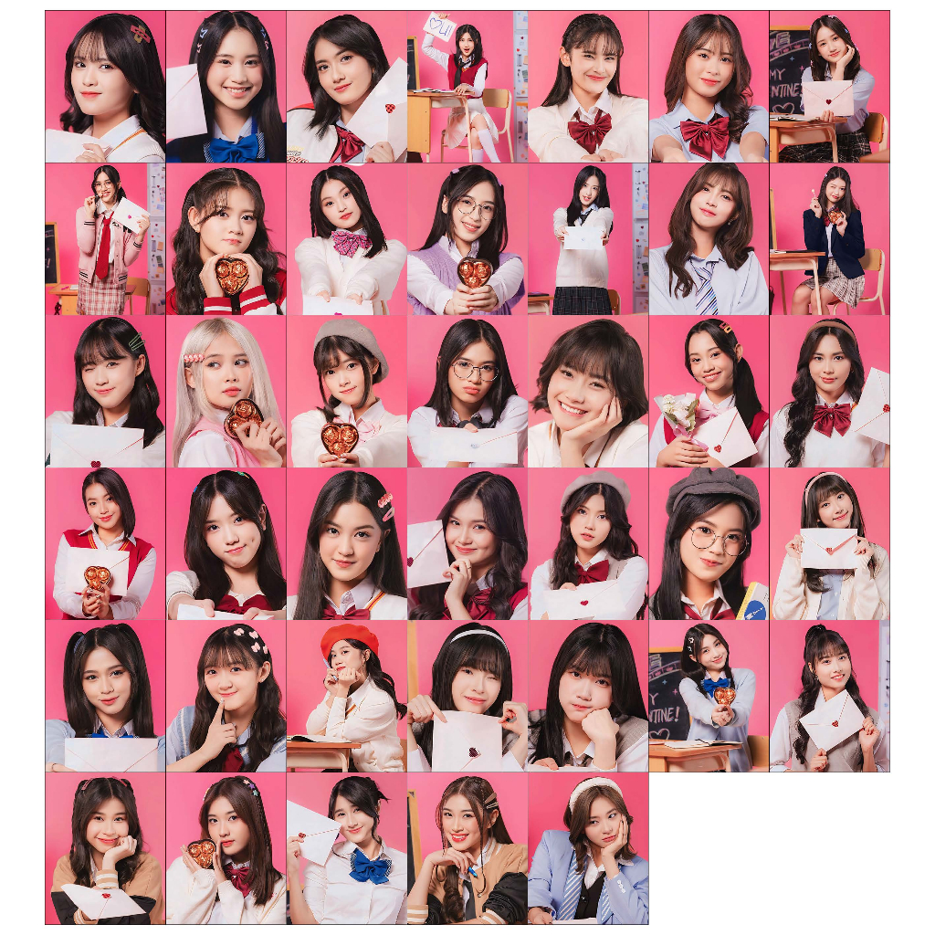 Jual MINI STIKER JKT48 LOVE LETTER HOLOGRAM (ISI : 50 PCS) WOTA STICKER ...