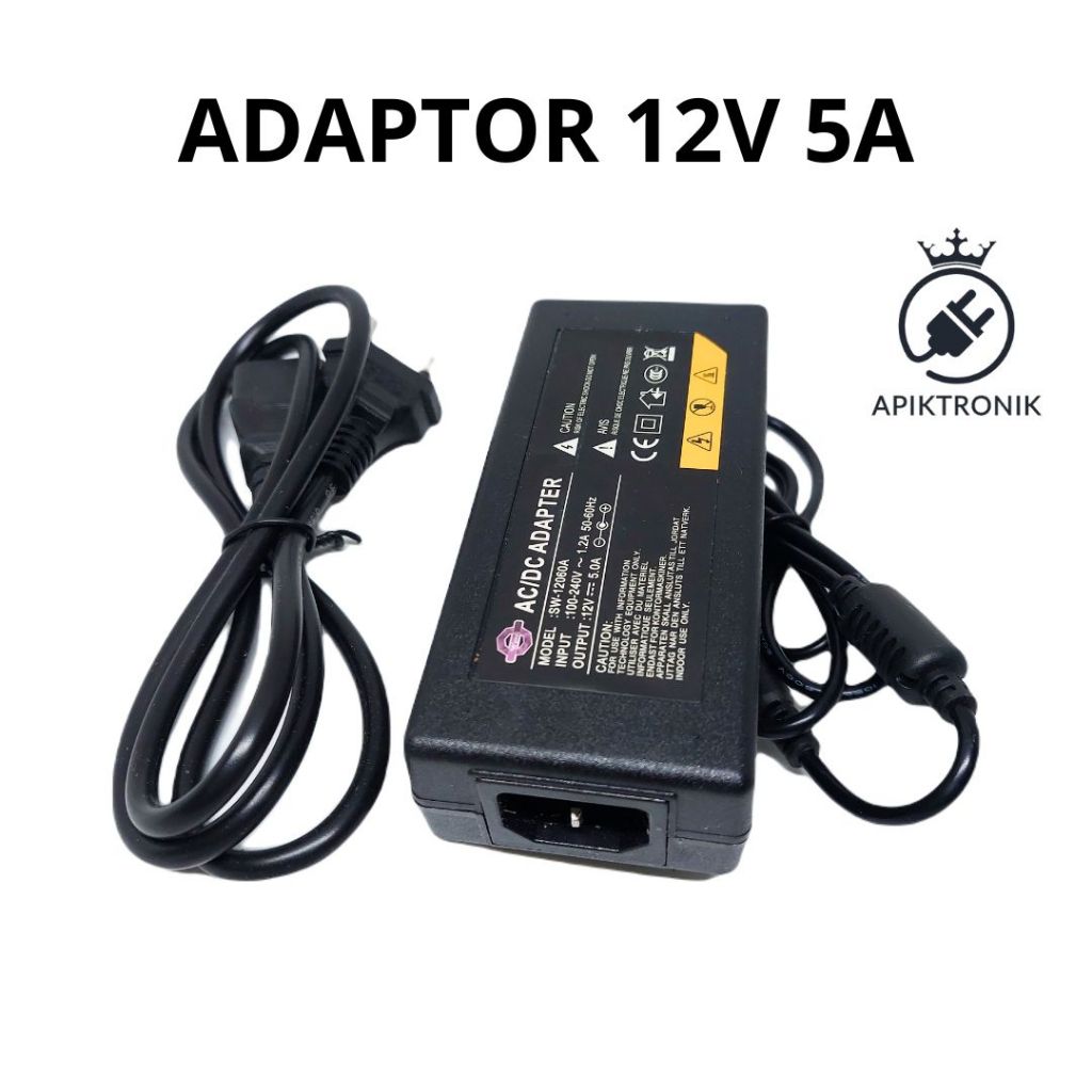 Jual 5 Amper Adaptor 12V 5A Power Supply 12v5a Adaptor 12 Volt 5A ...