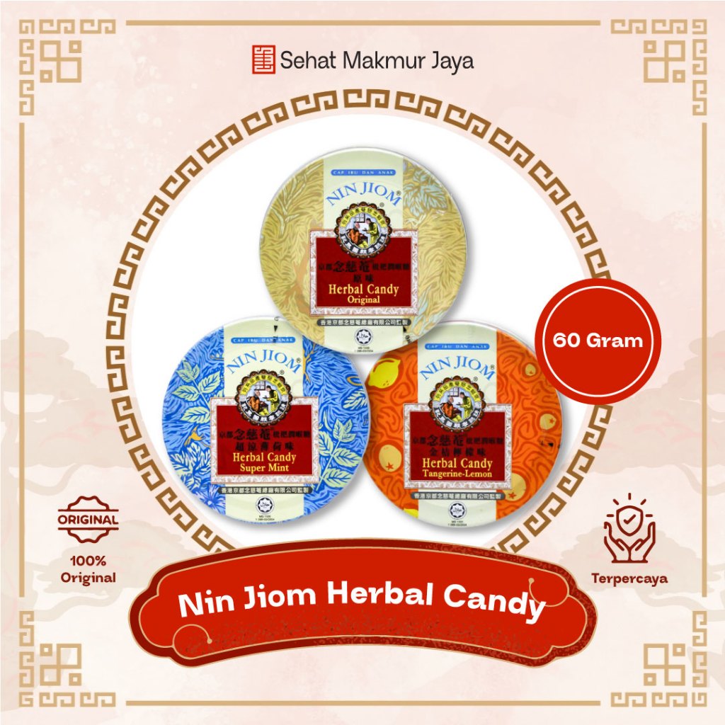 Jual Permen Batuk Nin Jiom Herbal Candy 60gr Pei Pa Koa Permen ...