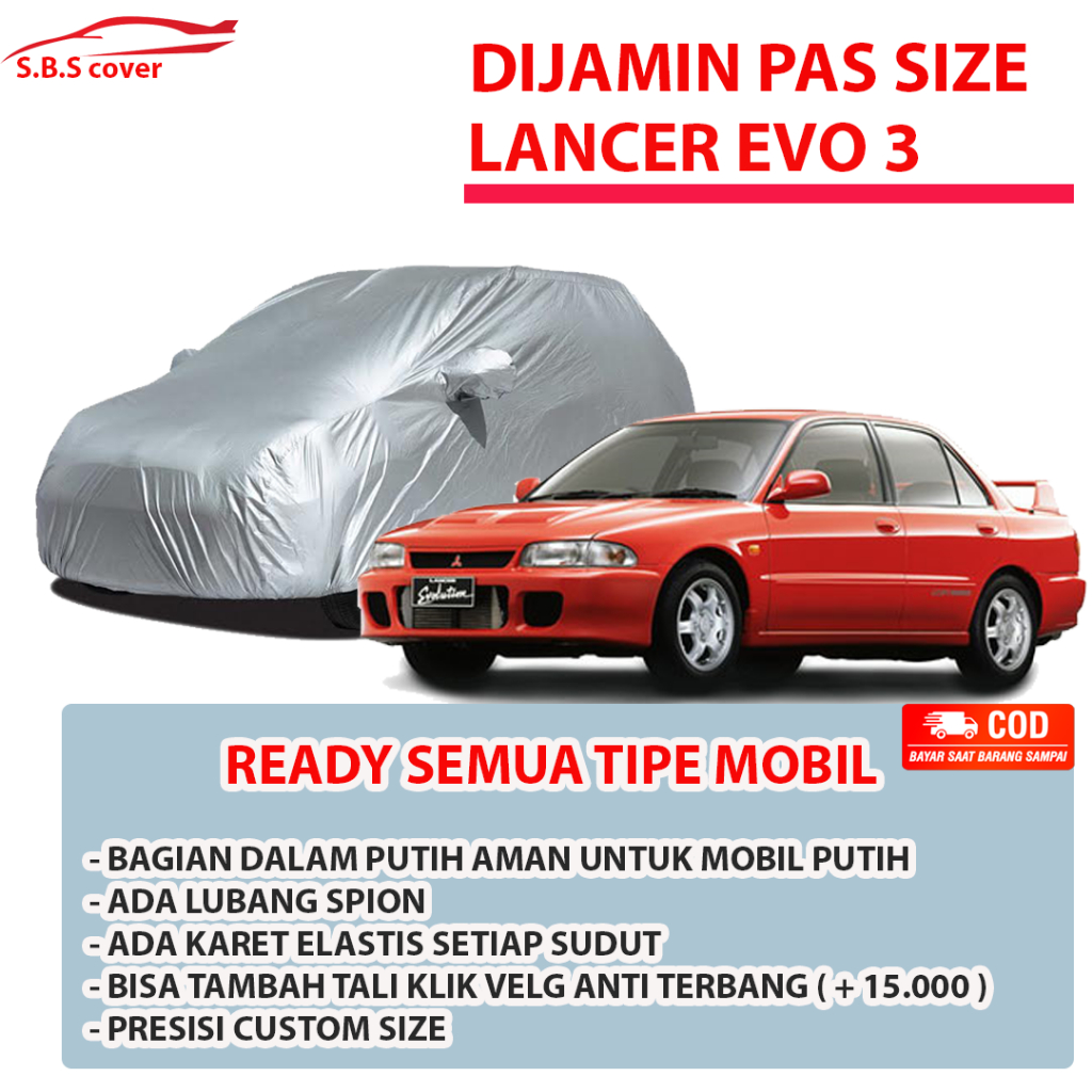 Jual LANCER EVO 3 Body Cover Mobil LANCER Sarung Mobil LANCER EVO 3 ...