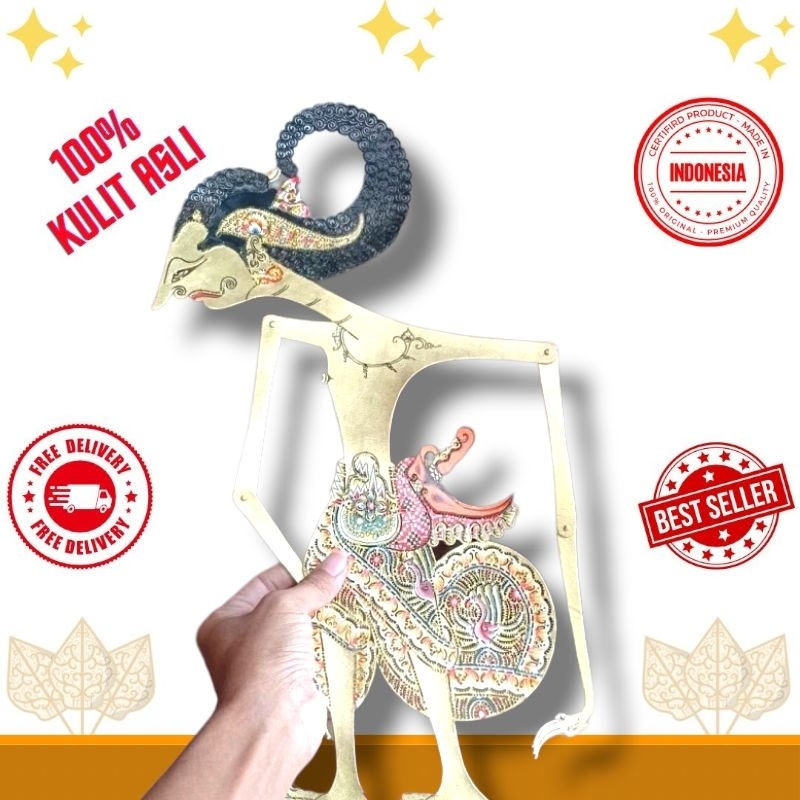 Jual ARJUNA / JANOKO Wayang Kulit Alusan Arjuna Keris Ukuran Standar ...