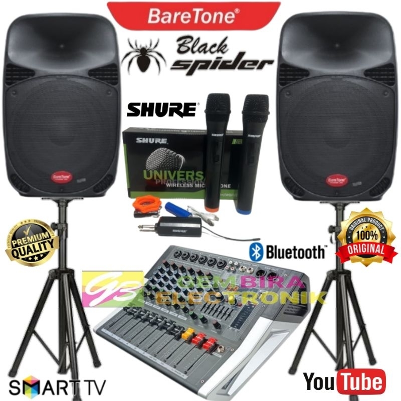 Jual Paket Sound System Speaker Baretone 15 inch power mixer 6 channel ...