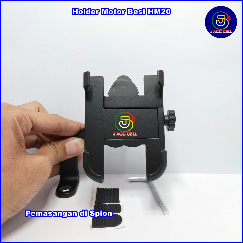 Jual Holder Hp Besi Spion Motor HM20 Dudukan Hp di Spion Motor HM-20 Besi ojol gojek grab ...