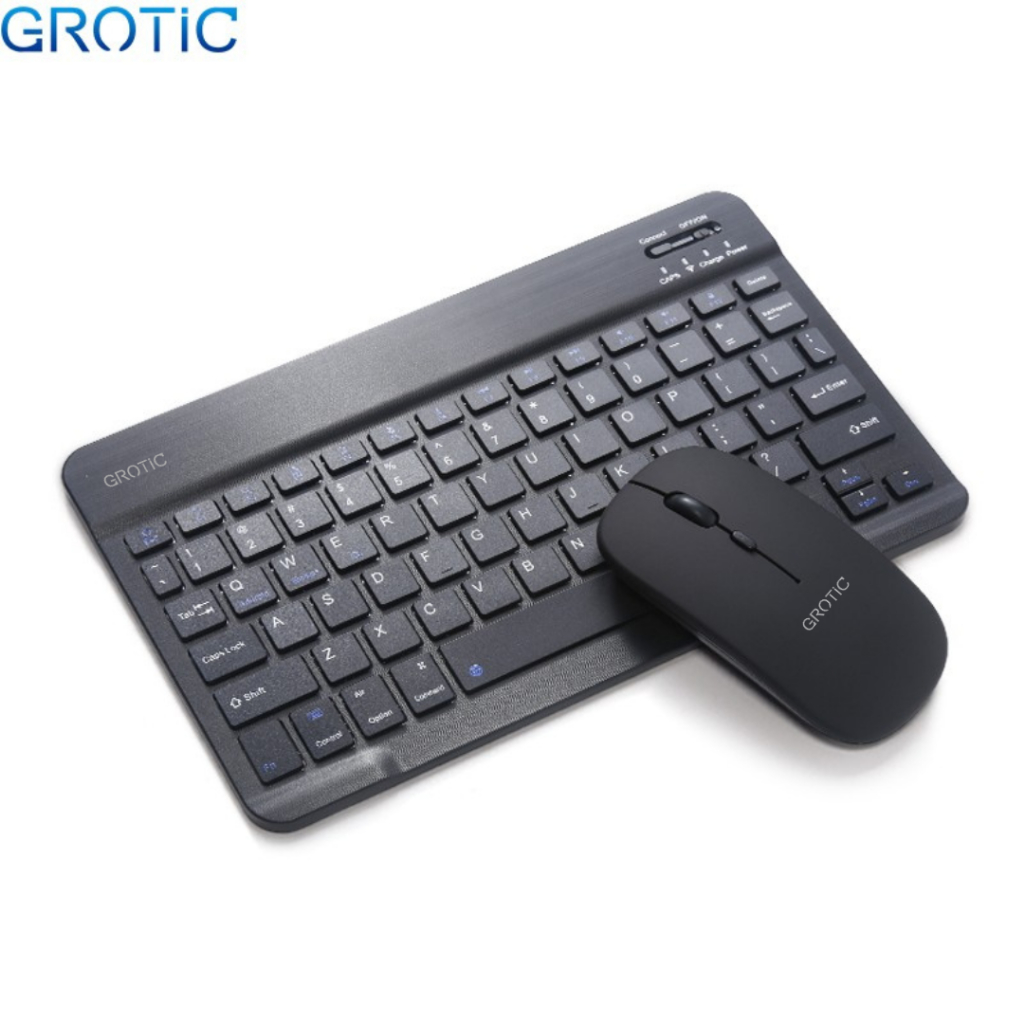 Jual GROTIC Keyboard Mouse Set Wireless Bluetooth 10 inch For Laptop PC ...