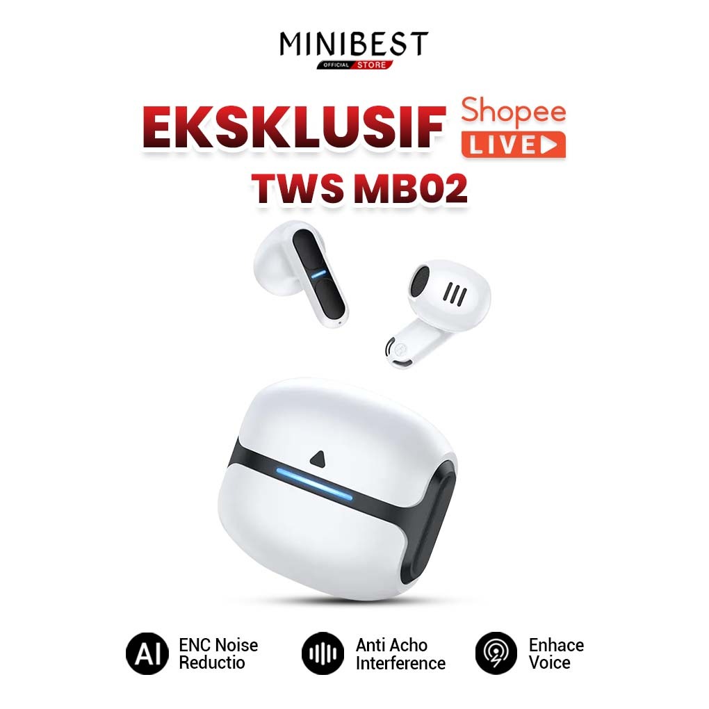 Jual [ Eksklusif Live ] MINIBEST MB02 TWS Earphone Headset Bluetooth V5 ...