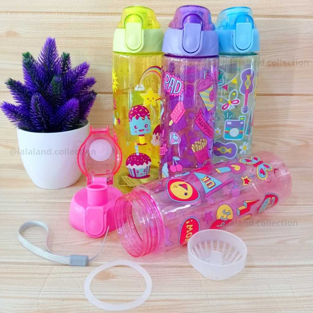 Jual Botol Minum Anak Smigle Colorful Gambar Karakter Flip Top Body ...