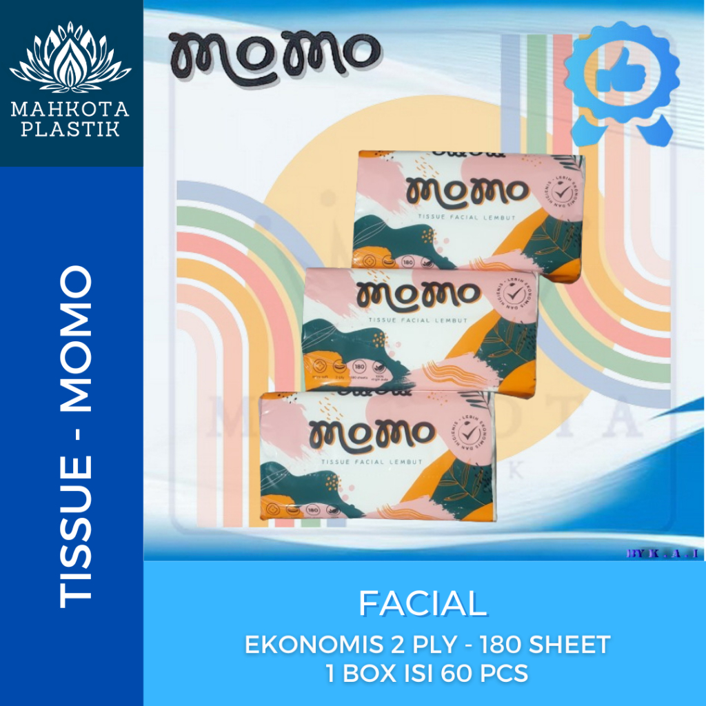 Jual TISSUE MOMO FACIAL 180 SHEETS (PER PACK) | Shopee Indonesia