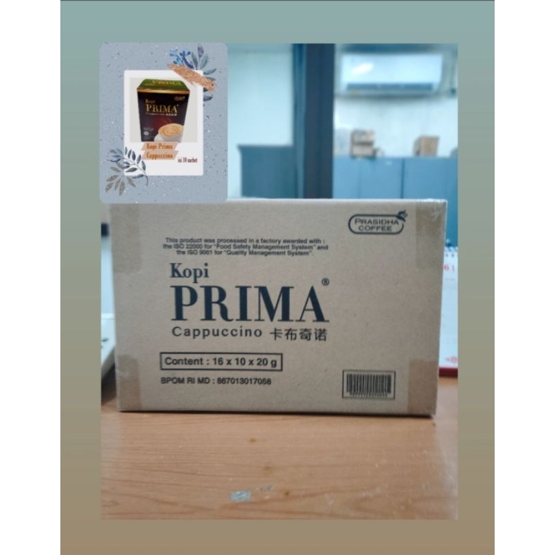 Jual Kopi Prima 3 in 1 Cappuccino || karton | Shopee Indonesia