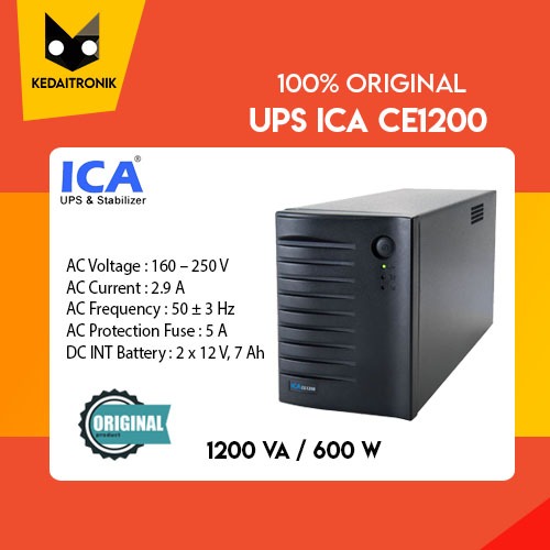 Jual UPS ICA CE1200 1200VA 600W Power Supply 1200 VA 600 Watt ...
