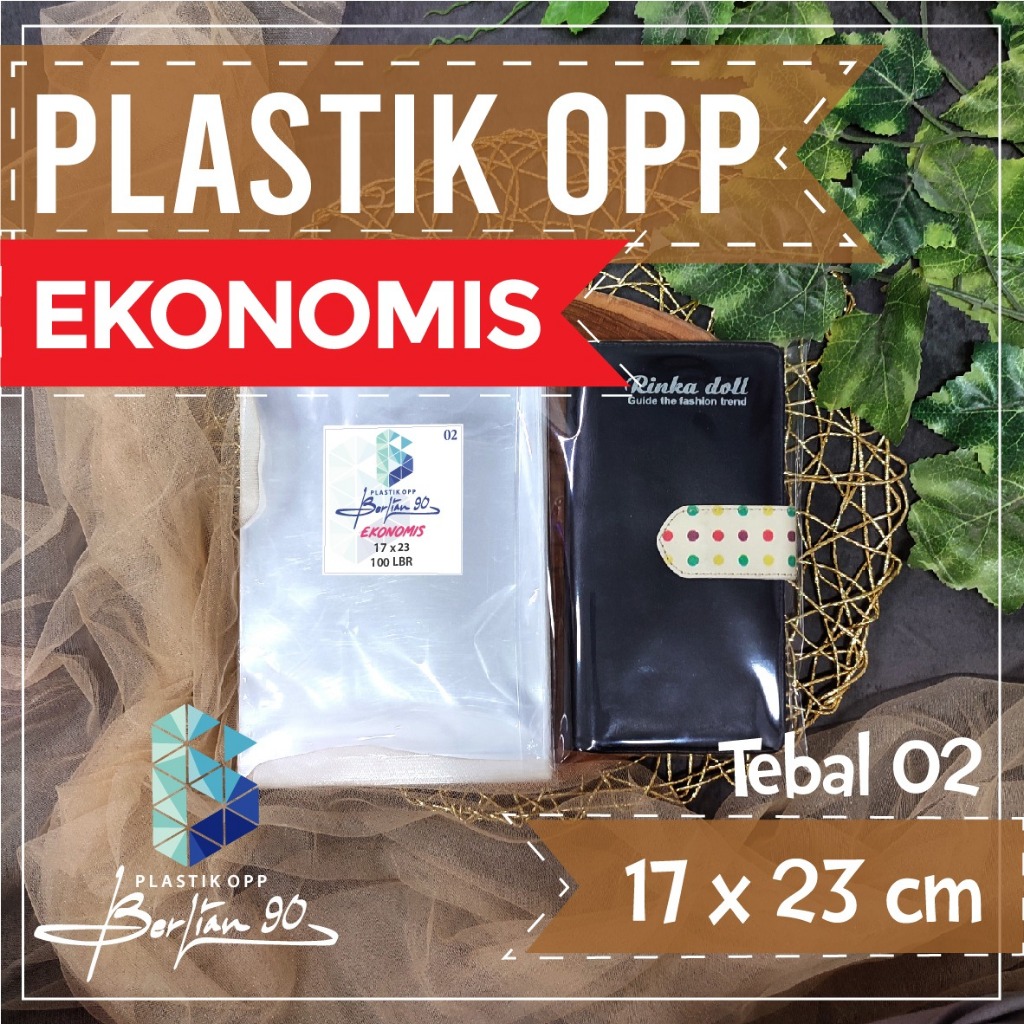 Jual Plastik Opp lem Seal Uk 17x23 cm isi 100 Lembar Termurah Tebal 02 Micron / Plastik Opp 17 x ...