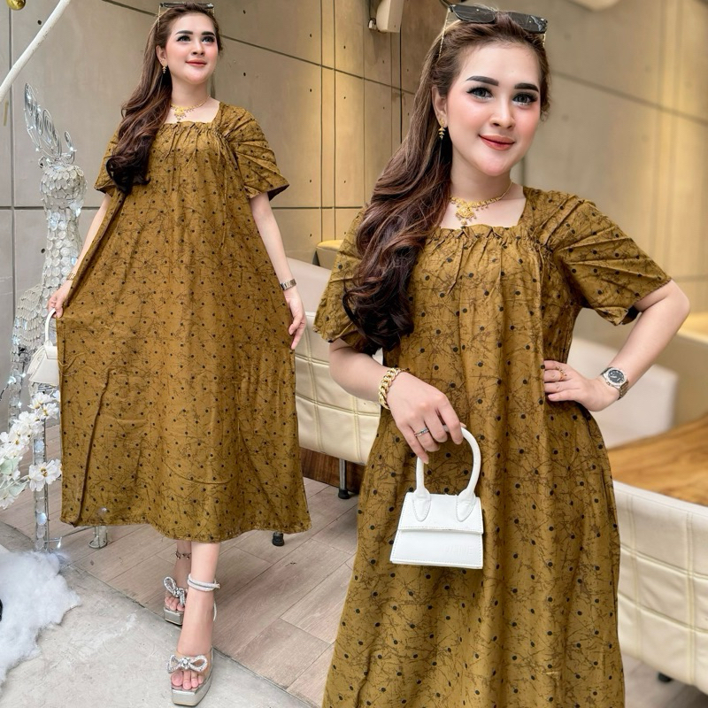 Jual Daster Jumbo Fuji Rayon Lengan Pendek Daster Kekinian Daster ...