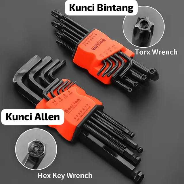 Jual Tool Kunci L Allen Hex Key Bintang Tork Gagang T ballpoint Bike Tools Sepeda | Shopee Indonesia