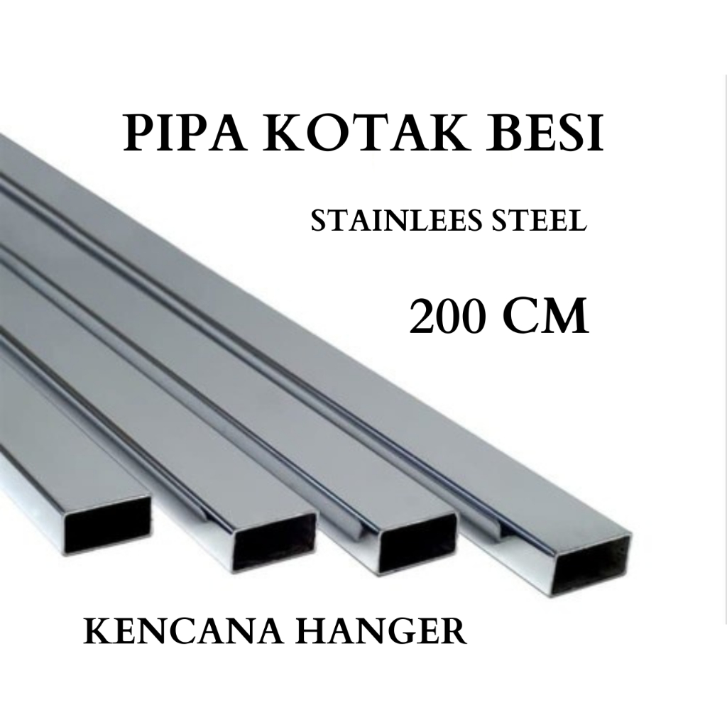 Jual Pipa Kotak Stainless 200 cm | Gantungan Baju Display | Pipa Kotak ...