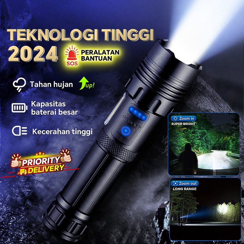 Jual Senter Laser Putih Cahaya yang kuat Dapat diisi ulang Perbesar ...