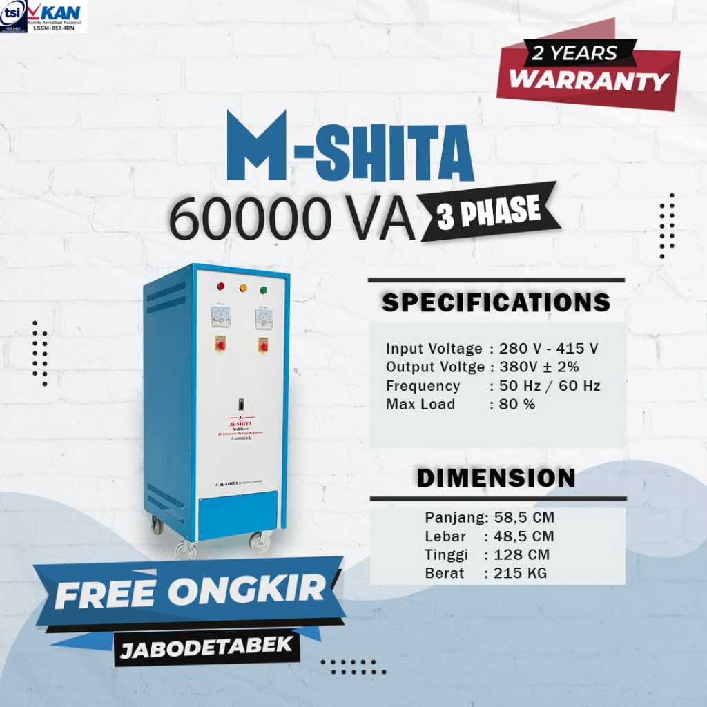 Jual StabIlizer M-SHITA 60.000 VA 3 PHASE | Shopee Indonesia