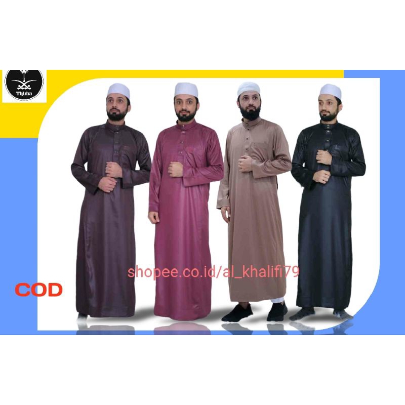 Jual COD/Jubah Gamis Laki Muslim/Gamis Lengan Panjang/Gamis Premium/Gamis Model Saudi Haramain ...