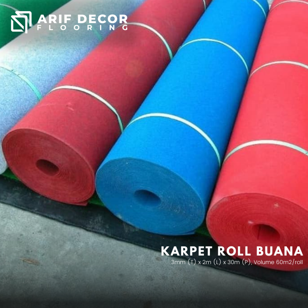 Jual Karpet roll bludru buana polos tebal 3mm | Shopee Indonesia