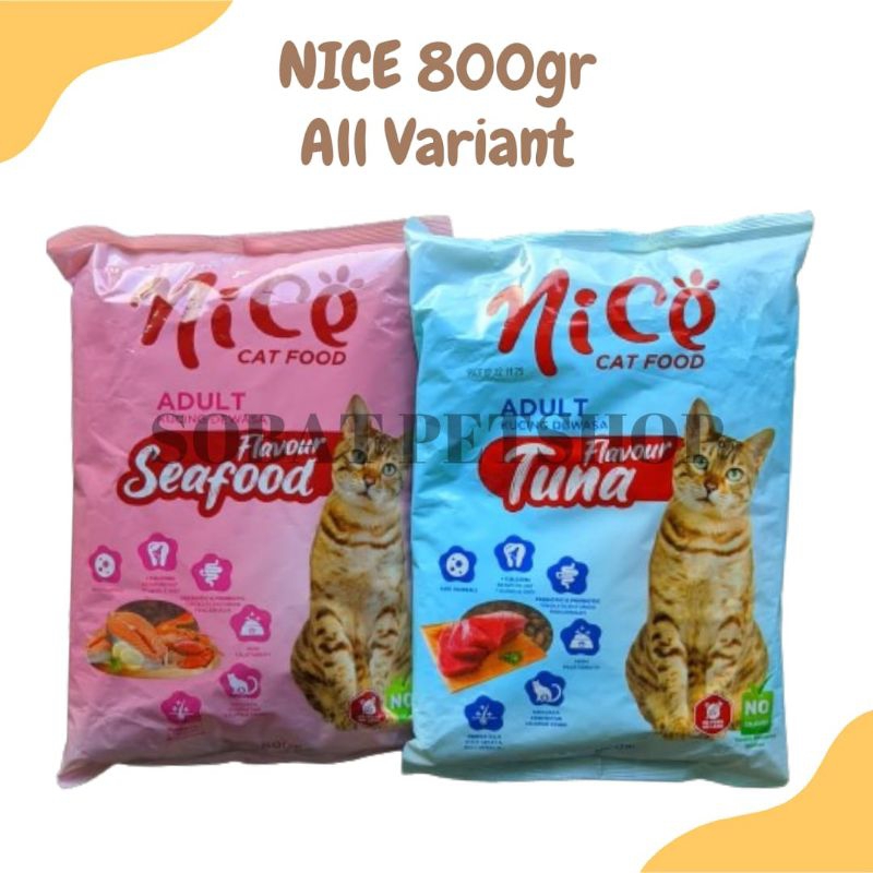 Jual Nice Adult 800 gram | Makanan Kucing Nice 800 gram | Shopee Indonesia