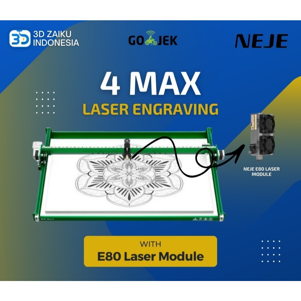 Jual NEJE 4 MAX Auto Focus Curved Surface Laser Engraving E80 Laser ...