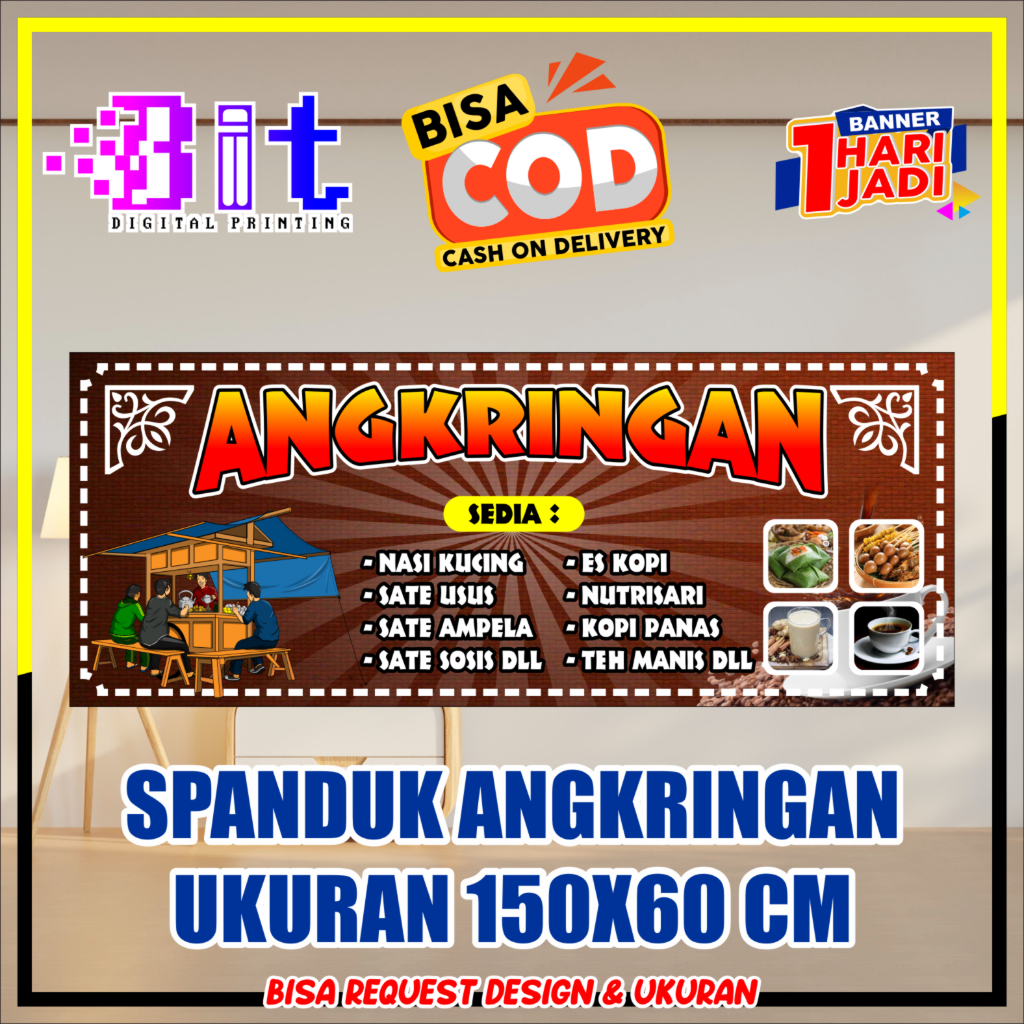 Jual SPANDUK/BANNER ANGKRINGAN ( BISA CUSTOM ) UKURAN 150X60 CM ...