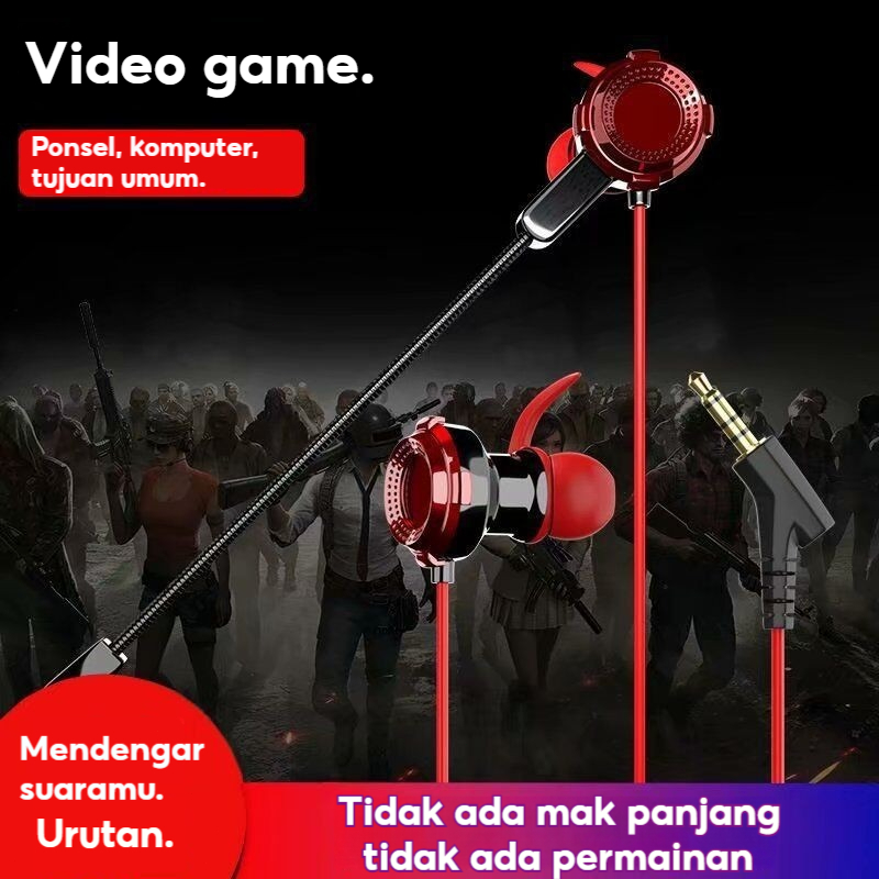 Jual Headset Gaming Earphone Gaming untuk Mobile Legend PUBG Dengan ...