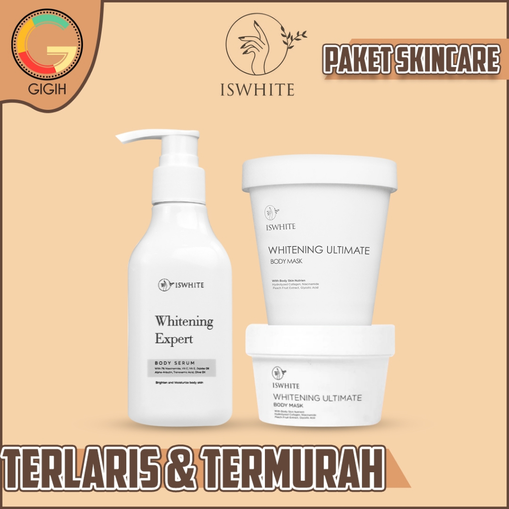 Jual ISWHITE SKINCARE WHITENING 3IN1 SERIES ( BODY SERUM 200ML / BODY ...