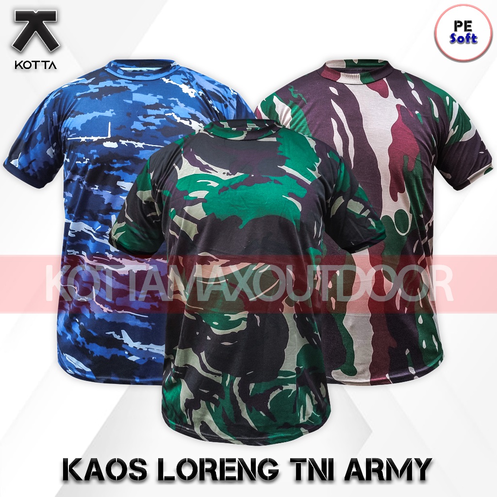 Jual KAOS OBLONG DALAMAN LORENG SBP TNI AU MALVINAS ARMY PRIA WANITA ...