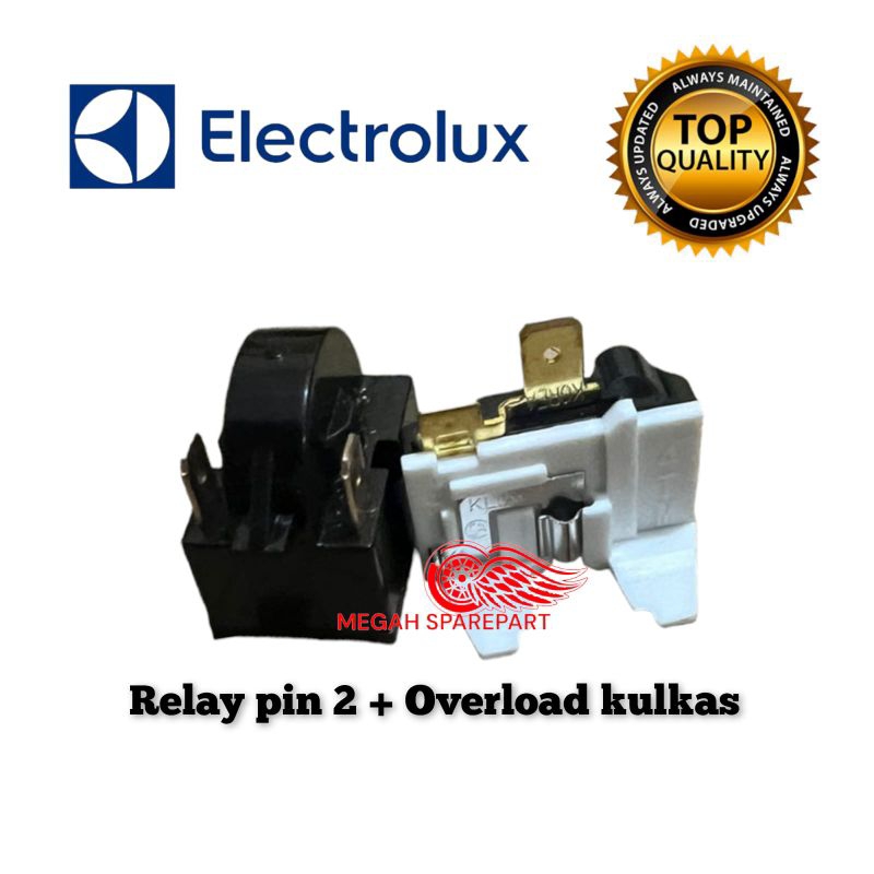 Jual Relay 2 Pin+ PTC OVERLOAD KULKAS ELECTROLUX 1/2 PINTU | Shopee ...