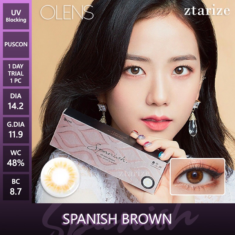 Jual ztarize - Ready Stock - Trial OLENS 🇰🇷 Spanish Brown 1 Day Daily ...