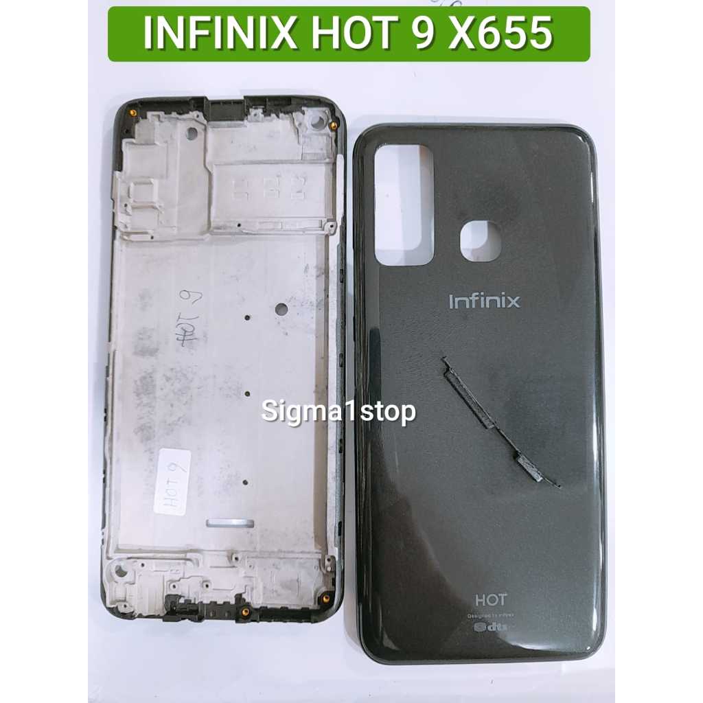 Jual INFINIX HOT 9 X655 CASING FRAME LCD BACK DOOR HOUSING MIDDLE TUTUP ...