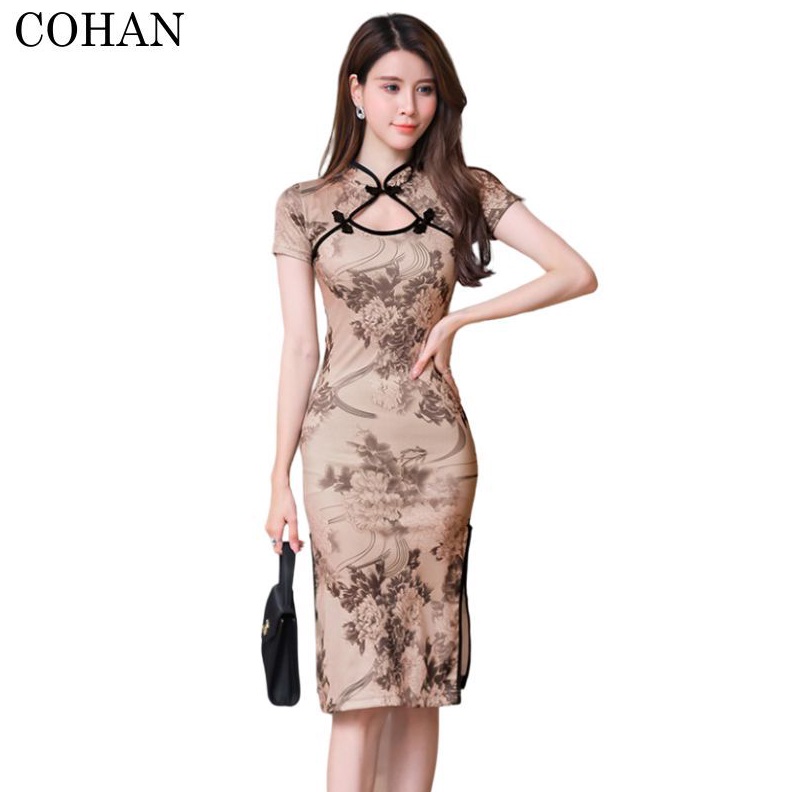 Jual KODE N1Z4 Cohan DR16 Qibao Dress Chinese Bodycon Outfit Model ...