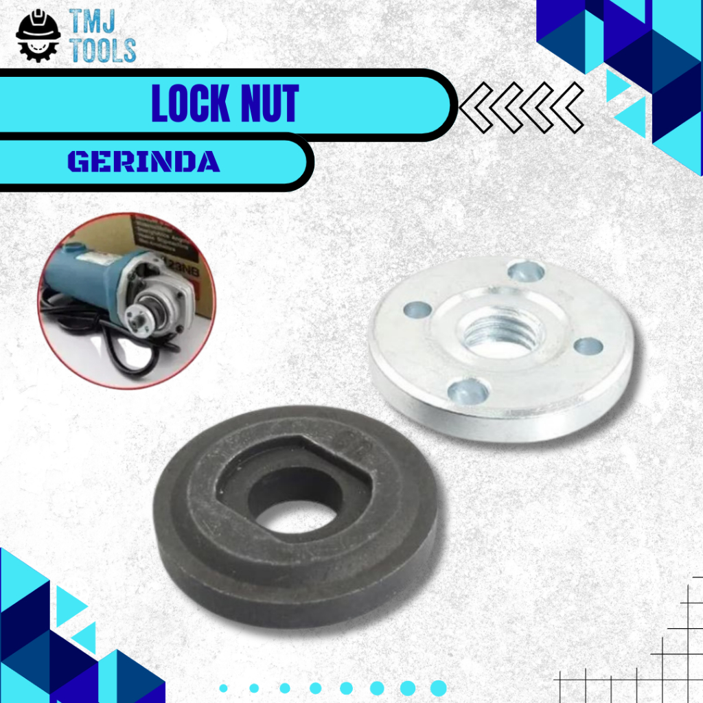 Jual Lock Nut Baut Mata Gerinda 4 Inch Pengunci SET Atas Bawah Mur Baut ...