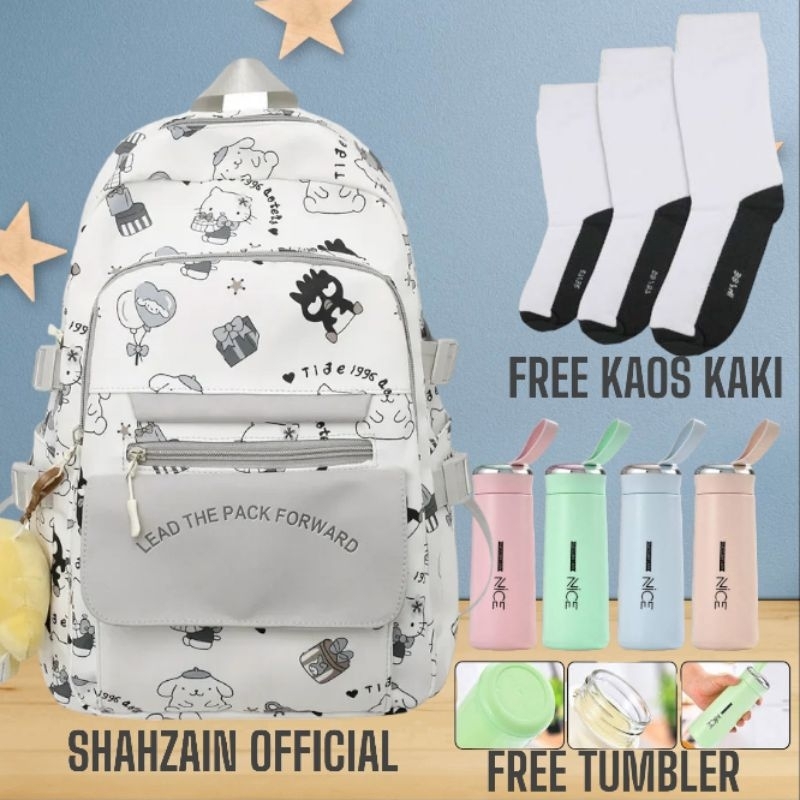 Jual Tas Ransel Wanita Gemoy Korean Style Yang Lagi Viral 2023 Backpack Cewek Sekolah Sma Smp Sd ...