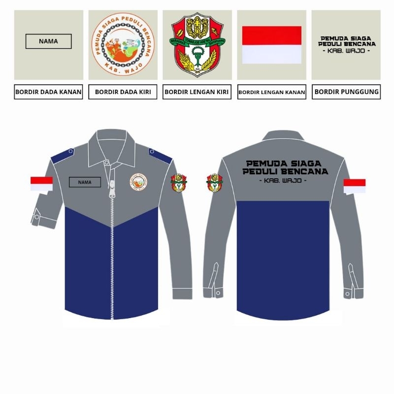 Jual Seragam PDH Vest resleting bahan nagata kak farhan | Shopee Indonesia