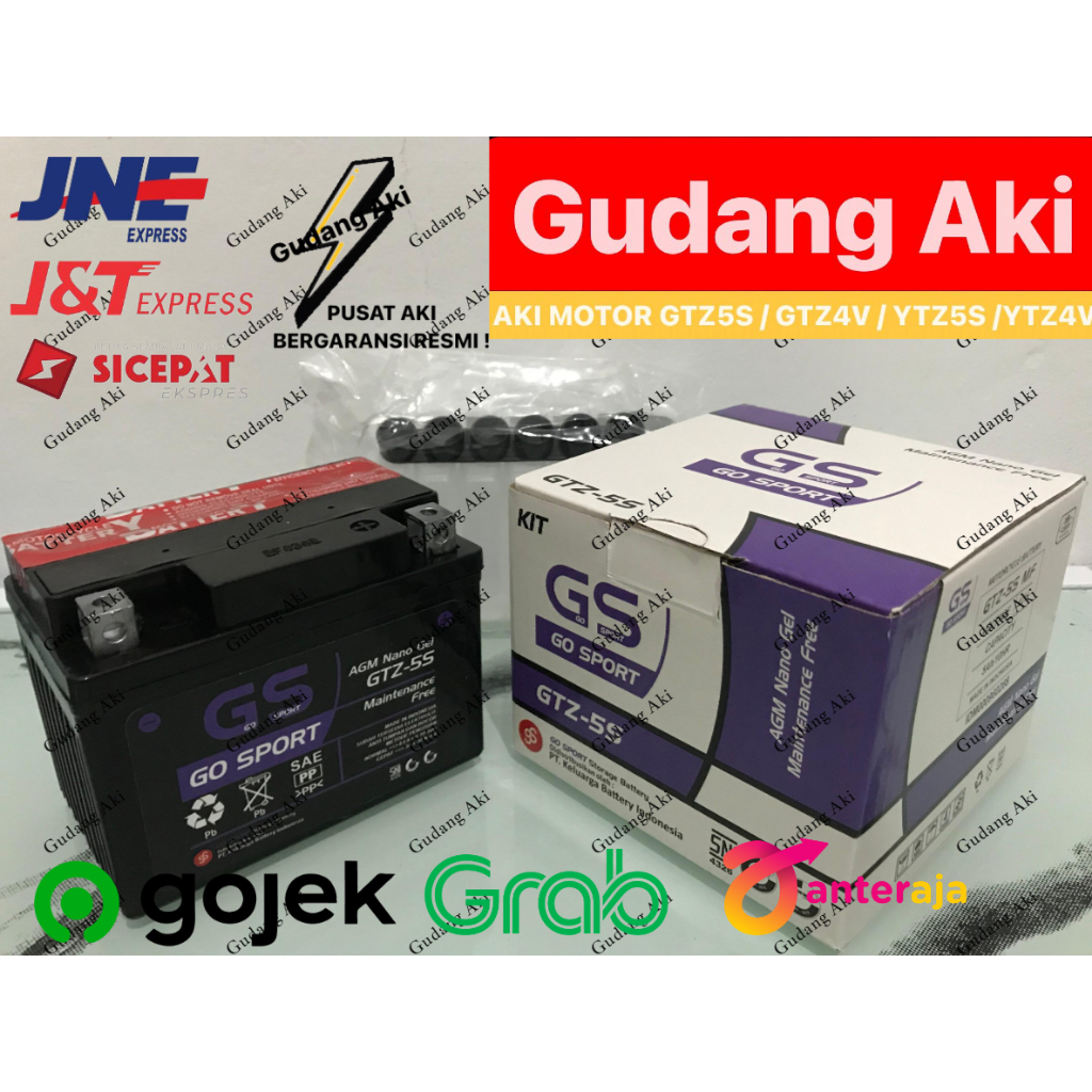 Jual Aki Motor Kering MF (Elektrolit terpisah) GS Honda Beat Vario 110 Scoopy Supra X 125 Revo ...