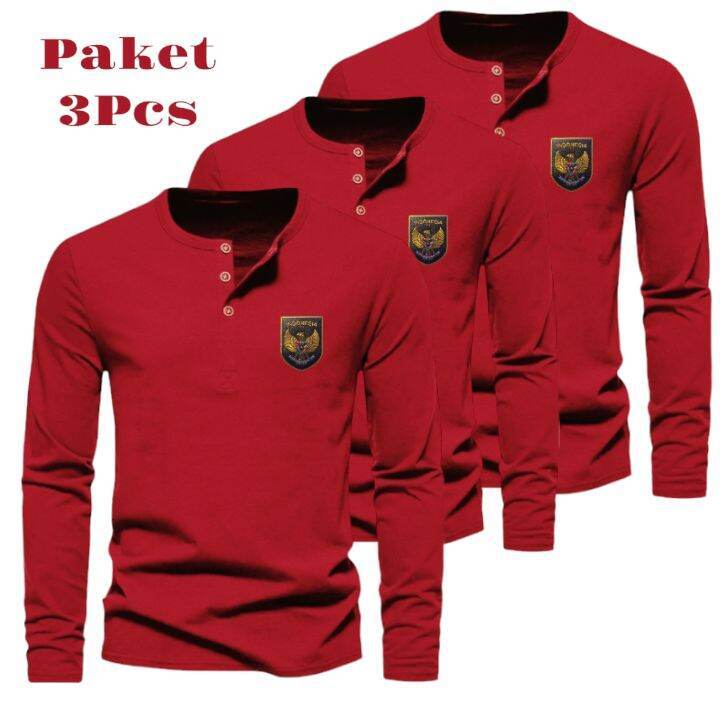 Jual paket 3 pcs kaos kancing lengan panjang sablon logo timnas ... Jual paket 3 pcs kaos kancing lengan panjang sablon logo timnas ...