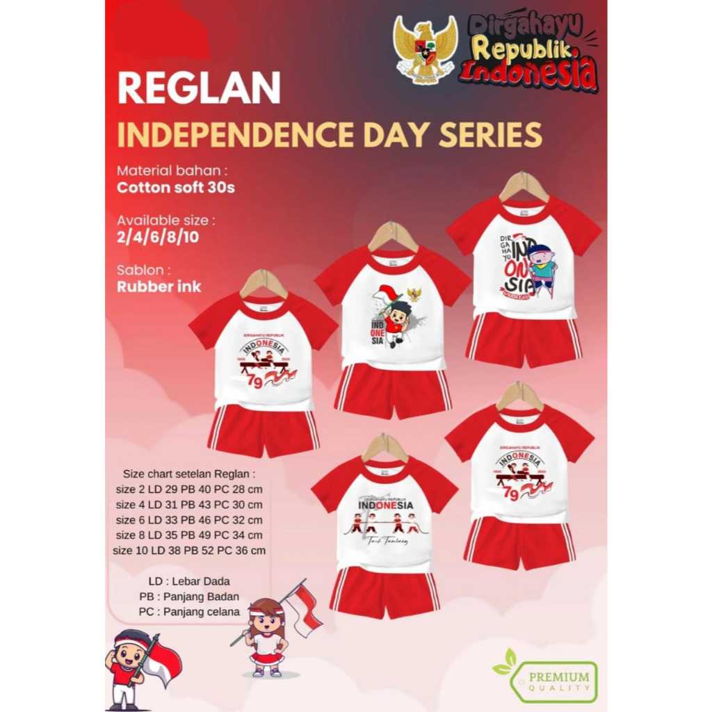 Jual Baju Setelan Anak 17 Agustus / Pakaian Tema Hari Kemerdekaan ...