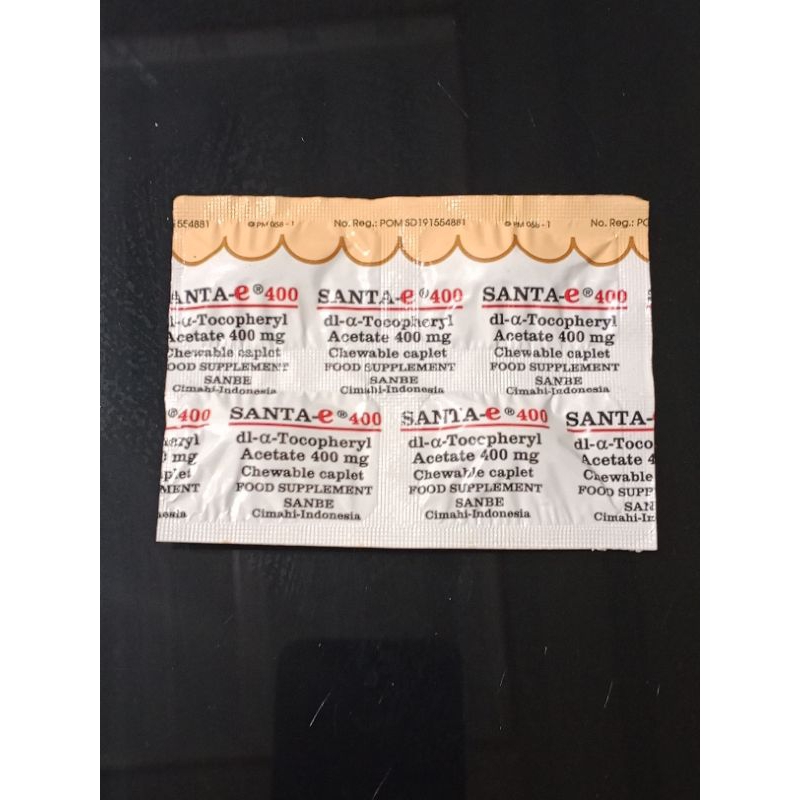 Jual Redy santa e 400 iu ORIGINAL strip 4 tablet food suplement ...
