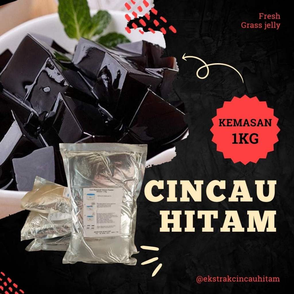 Jual Janggelan Cincau Hitam Kemasan Alumunium Malang Kemasan 1kg/1000 ...