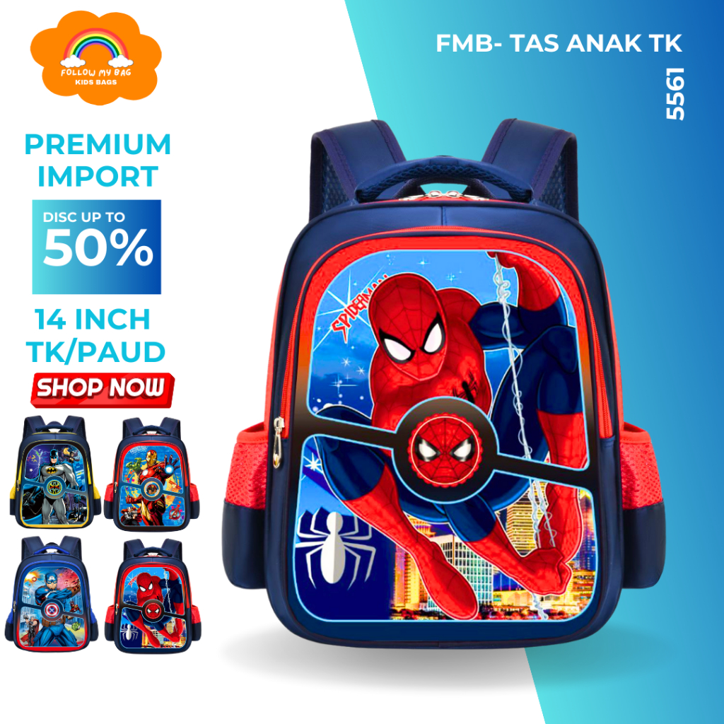 Jual FMB - Tas Sekolah Anak TK PAUD Import Timbul 3D Terbaru - Tas Ransel Anak TK - Tas Anak ...