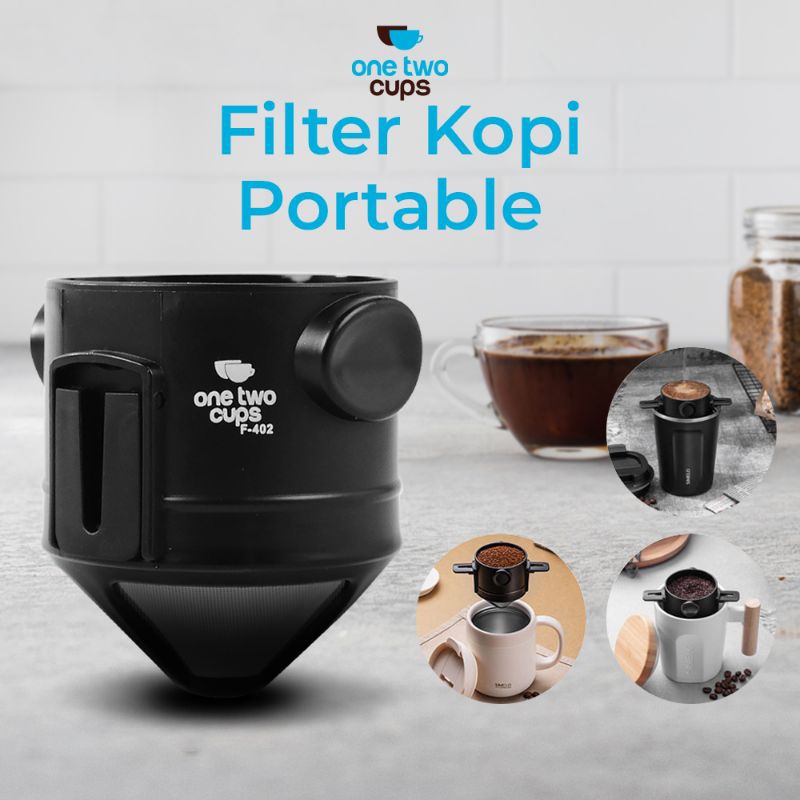 Jual Filter Penyaring Kopi Portable Cone Coffee Dripper F-402 One Two ...