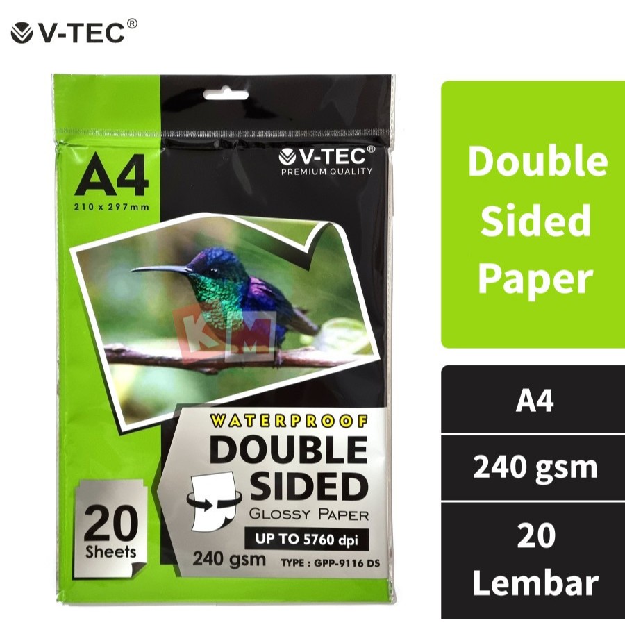 Jual Double Side Photo Paper / Kertas Foto 2 Sisi V-TEC A4 240 gsm ...