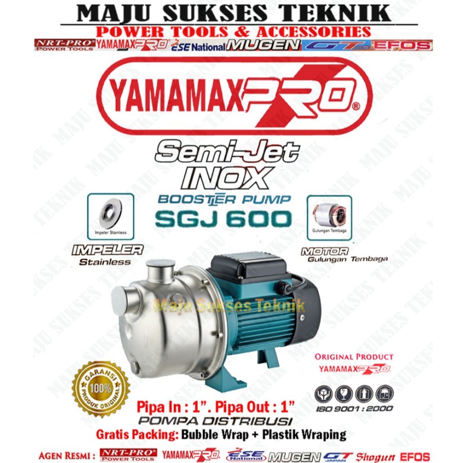 Jual Pompa Depo Air Minum YAMAMAX PRO SGJ 400 SGJ 600 Pompa Semi Jet INOX / Pompa Air Stainles ...