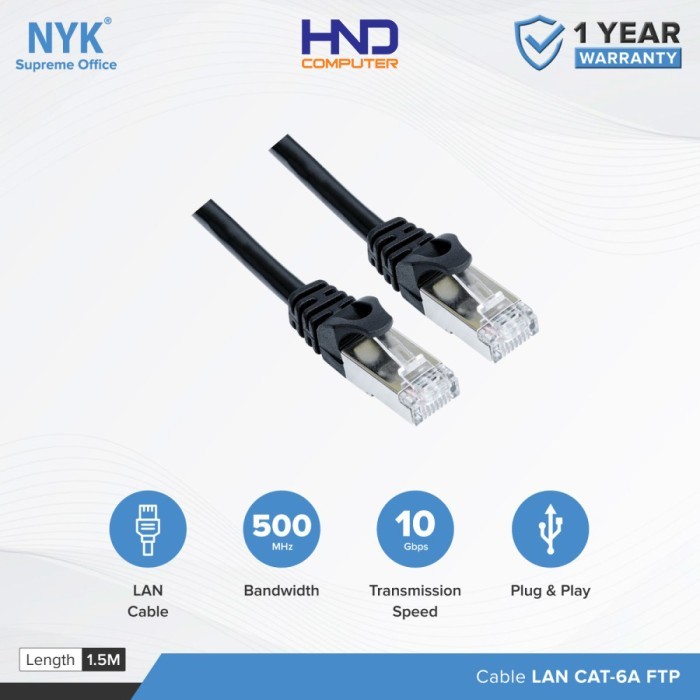Jual Kabel Lan FTP CAT 6A 50M/ 60 M NYK | Shopee Indonesia