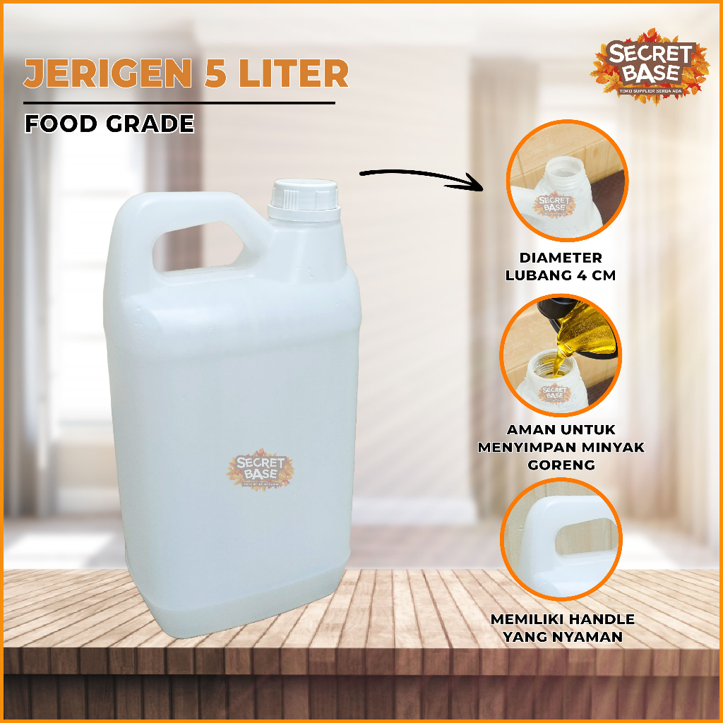 Jual JERIGEN 5 LITER - Kondisi Baru Food Grade / Botol 5L / HDPE ...