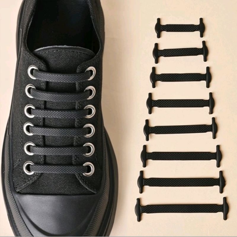 Jual Tali Sepatu Karet Silikon Elastis Shoelaces Silicone Set Pengikat ...