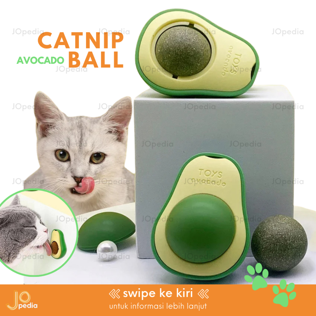 Jual CATNIP BALL AVOCADO Mainan Snack Kucing Bola Alpukat Anti Stres Tempel Dinding Cat Mint ...